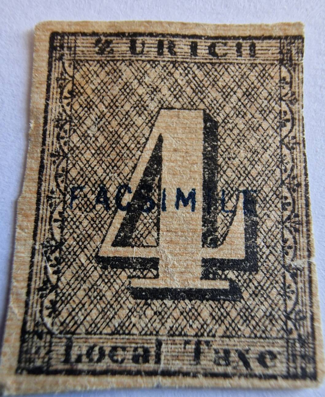 4 Rp, Forgery (Facsimile) Of The First Cantonal Stamps Of Zurich ...