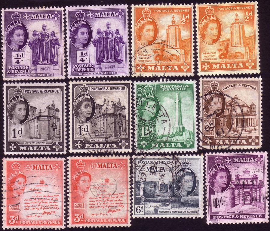 Malta 1956-57 1-P. Black Wmk.3 Multi. Crown CA ? - Stamp Community Forum