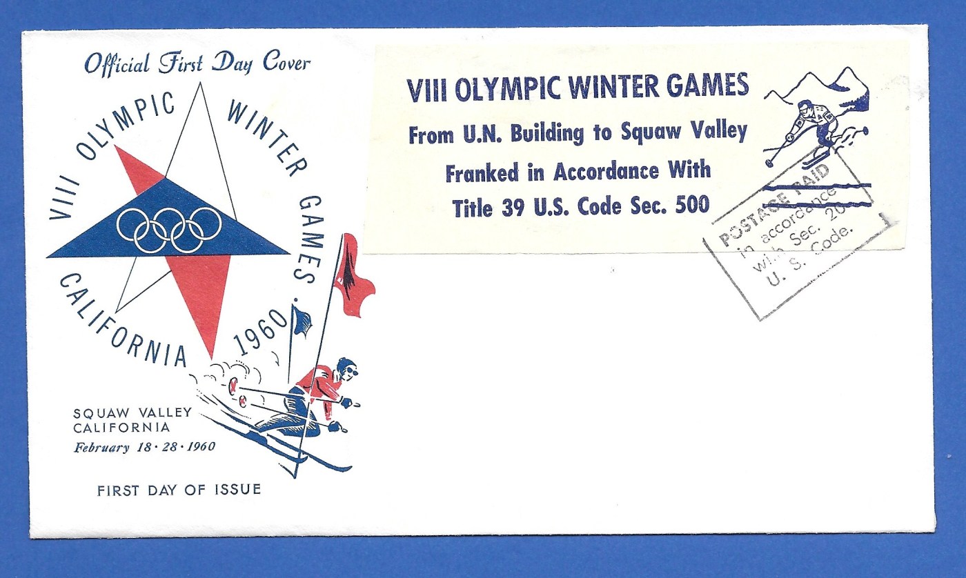 1960 8th Winter Olympics Label Franking - Stamp Community Forum