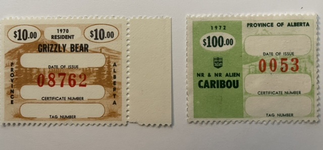 Canada Revenue — 1970-S Alberta Hunting Licenses - Stamp Community Forum