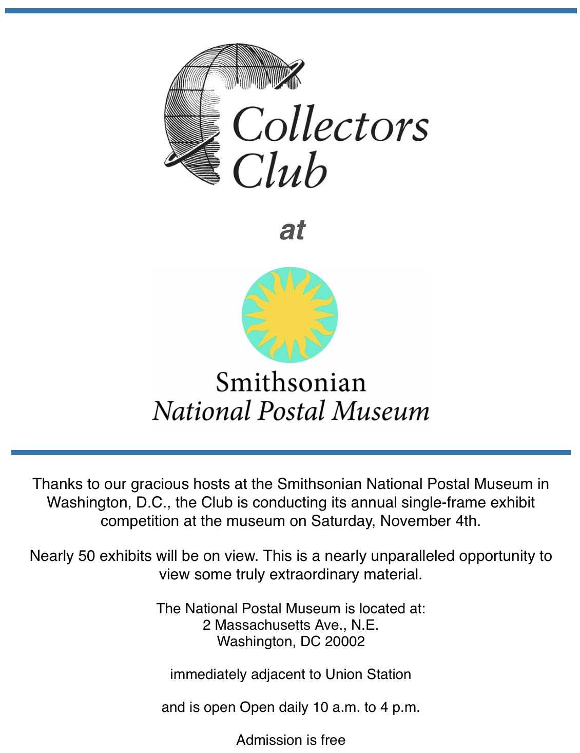 Single-Frame Exhibit Competition At Smithsonian National Postal Museum ...
