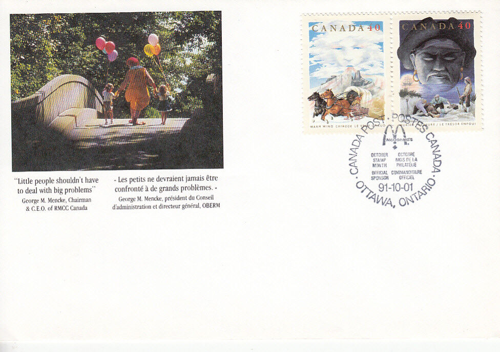 Canada Post 1991 Folktales 1334-1337 & Mcdonalds - Leftover Stamps ...