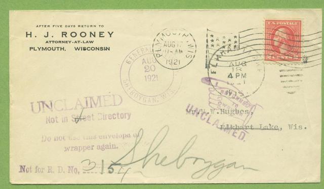 US Unclaimed Letter, Return To Sender - Stamp Community Forum