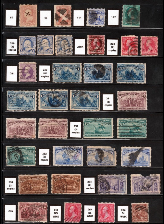 US Sc# 65 / 2169, C19, Lot, Used, Faulty, Fancy Cancel, Mnh, Nebr Kans ...