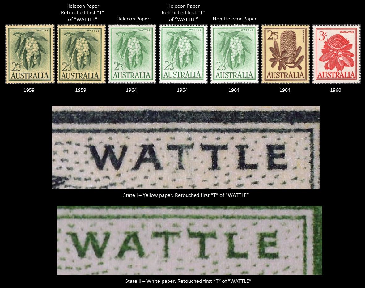 Scarce 1959 2/6 Wattle Recut. - Stamp Community Forum