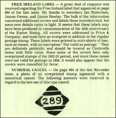 Free Ireland Labels Question - Stamp Community Forum